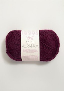Mini Alpakka 4554 Bordeaux - Mini Alpakka garn Sandnes - Strikkefeen